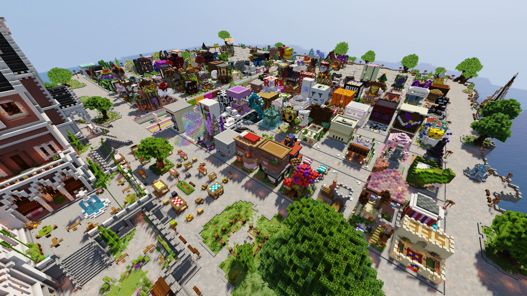 TogetherCraft's Shopping District: A Minecraft Market Experience